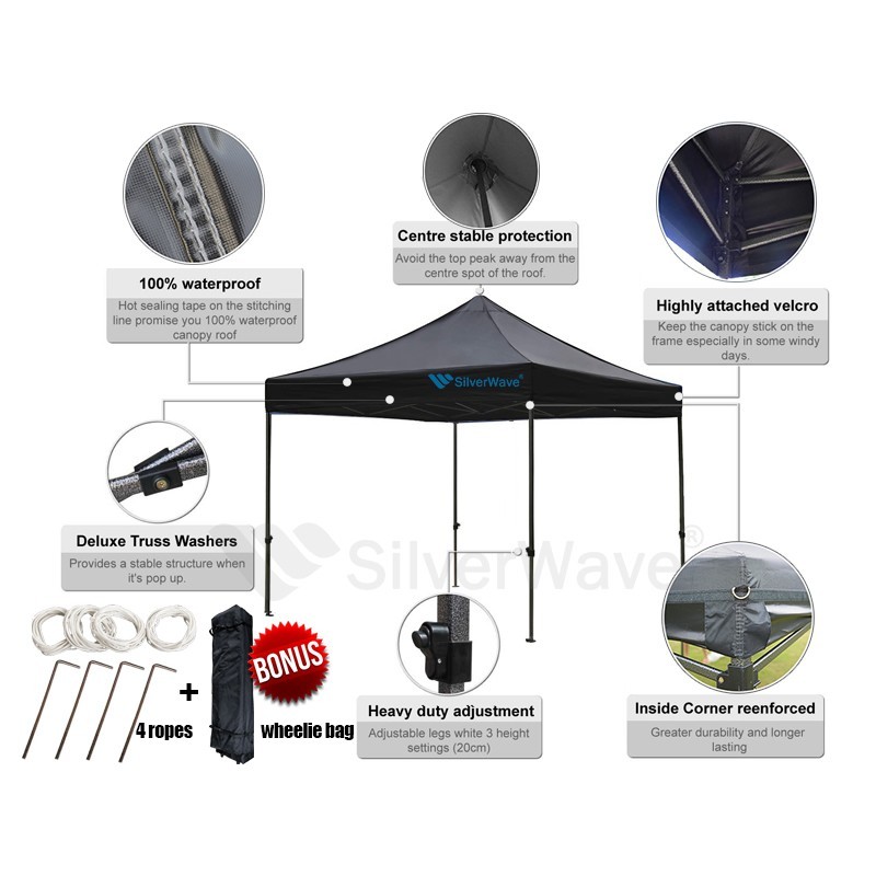 Gazebo Pro With Walls 3x6 Blue | BigFace